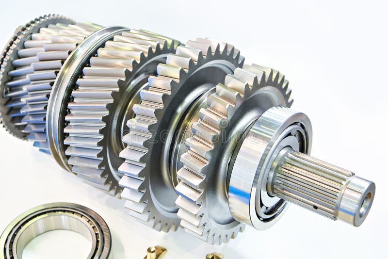 Gear Shaft Isolated White Background Stock Image - Image of engine ...