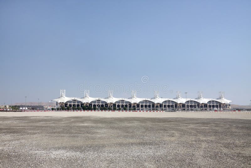 Main Grandstand in Bahrain International Circuit Stock Image - Image of ...