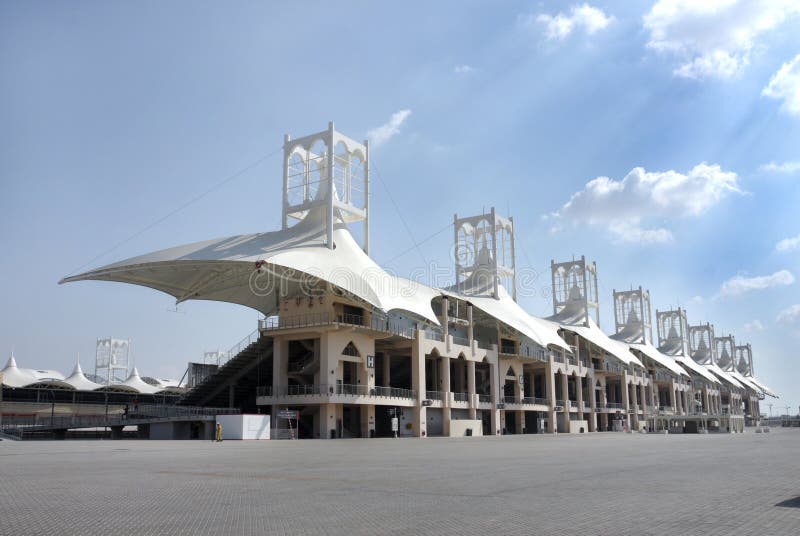 Main Grandstand in Bahrain International Circuit Stock Image - Image of ...