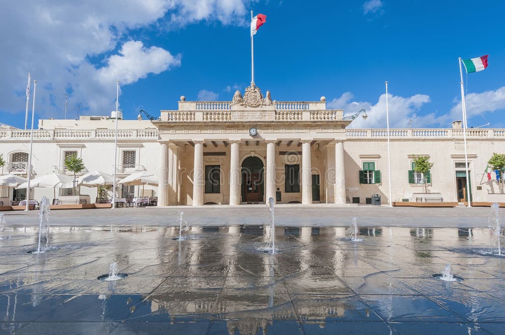 Main Guard Building in Valletta, Malta Stock Image - Image of ...