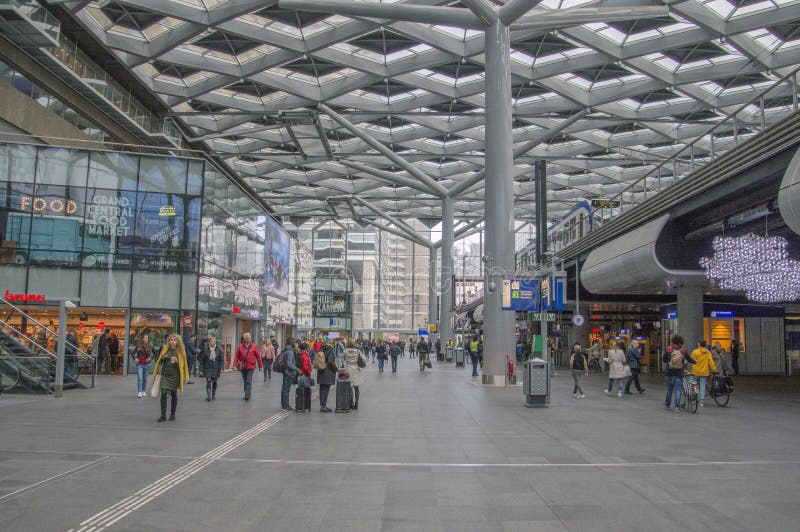 The Main Hall at the Central Station of Den Haag the Netherlands 2018 ...