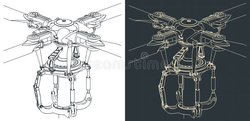 Main Helicopter Rotor Blueprints Stock Illustration - Illustration of ...