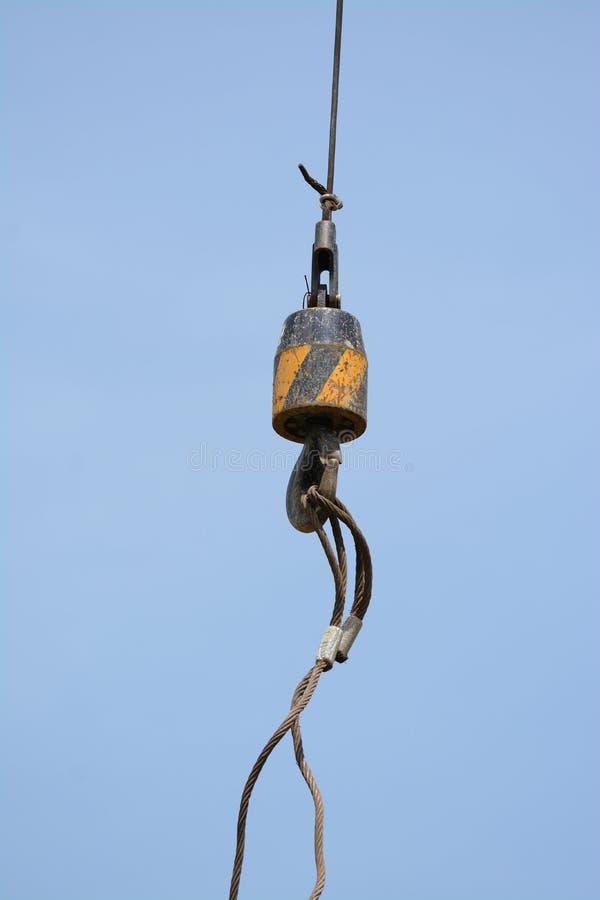 Main Hook Block stock photo. Image of wire, crane, machinery - 43485100