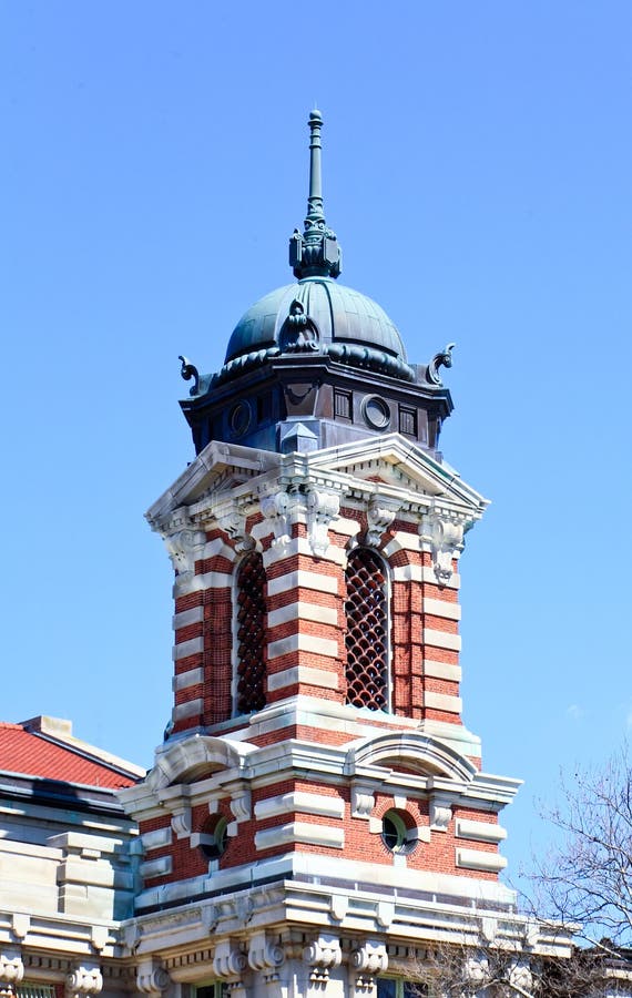 The Main Immigration Building on Ellis Island Stock Photo - Image of ...