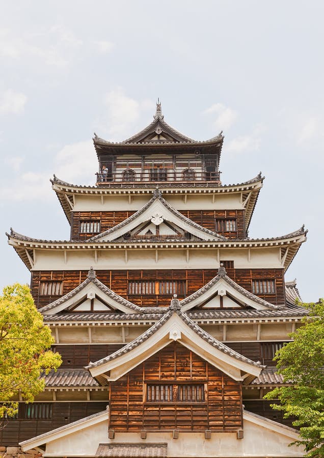 Main Keep of Hiroshima Castle, Japan. National Historic Site Stock ...