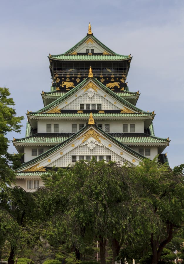 The Main Keep of Osaka Castle in Osaka, Japan. Stock Image - Image of ...