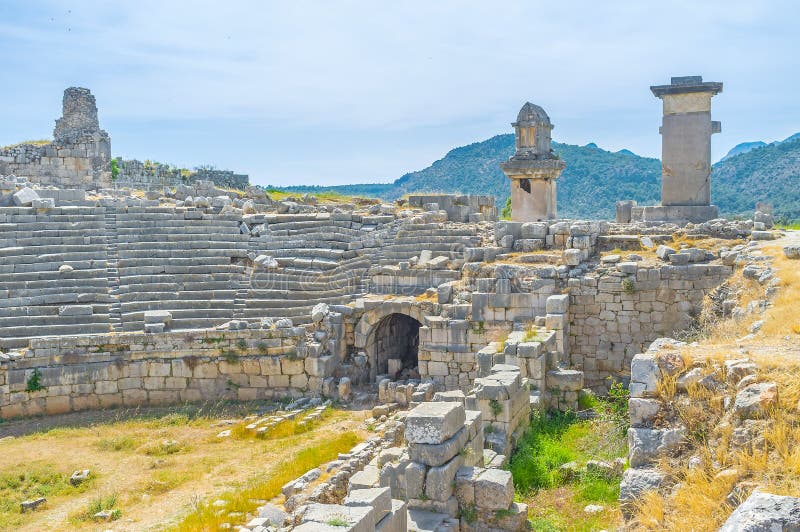 The Main Landmarks of Xanthos Stock Photo - Image of nature, ruins ...