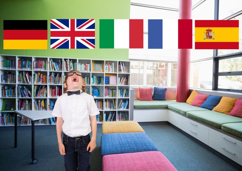 Main Language Flags Over Boy School Stock Photos - Free & Royalty-Free ...