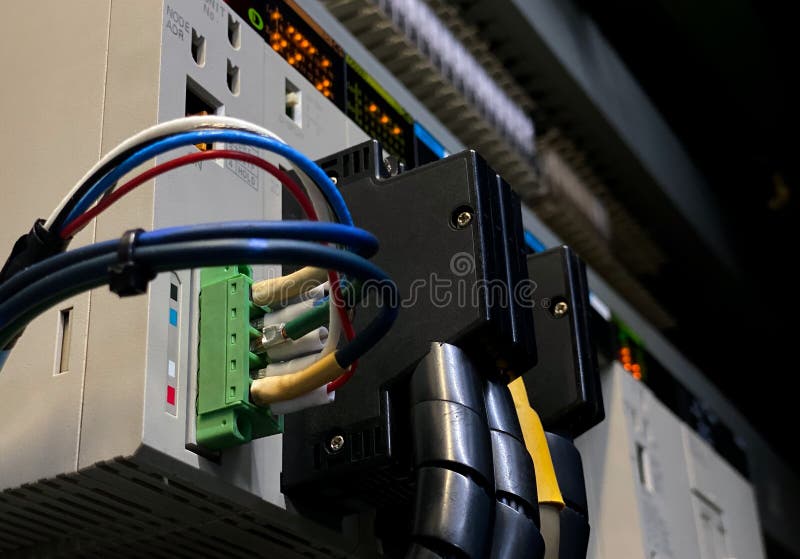 Main Connection Electric Cable To the Socket. Stock Image - Image of ...