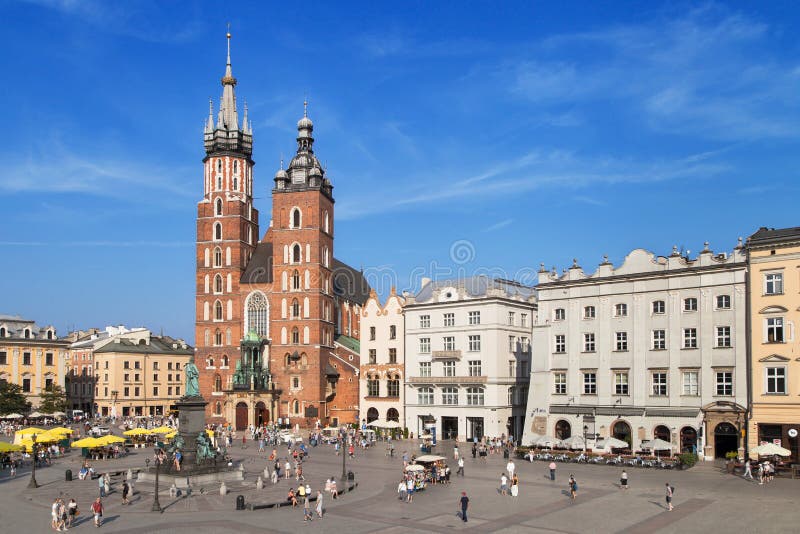 Main Market Square of Krakow Editorial Image - Image of square, worship ...