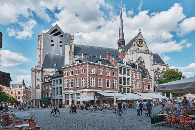 The Main Market Square in Leuven Editorial Photo - Image of downtown ...