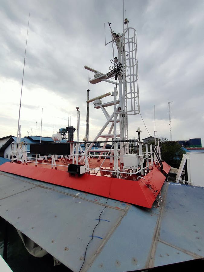 Main Mast Ship Navigation Equipment Stock Photo - Image of harbor ...