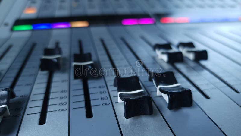 Main Master Level Control on the Audio Mixer Stock Photo - Image of ...