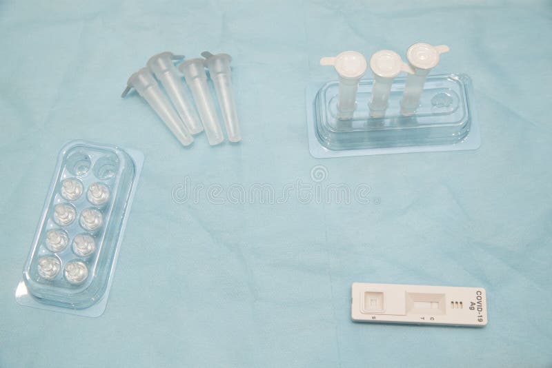 Express Kit for Testing Patients with Illnesses (COVID-19) Stock Image ... Express Kit for Testing Patients with Illnesses (COVID-19) Stock Image ...