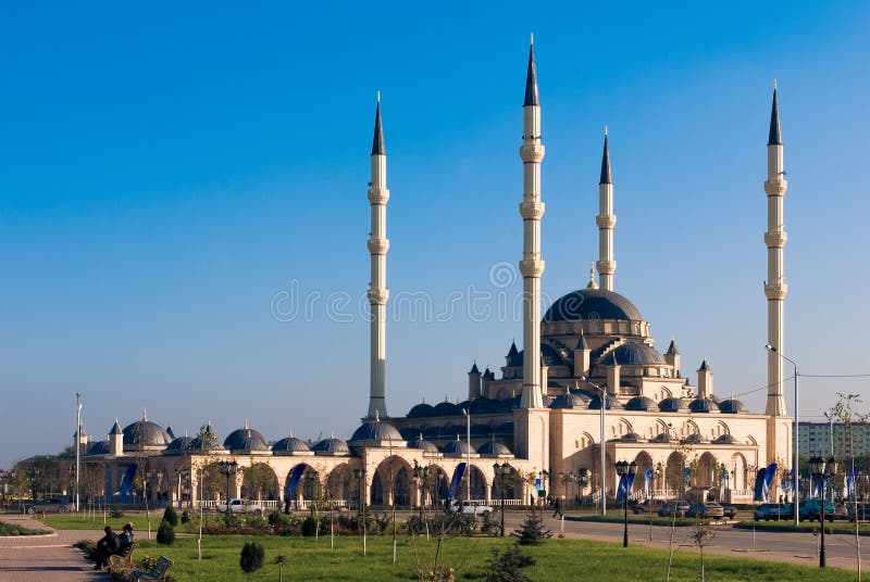 Main Mosque of the Chechen Republic Stock Photo - Image of dome, islam ...