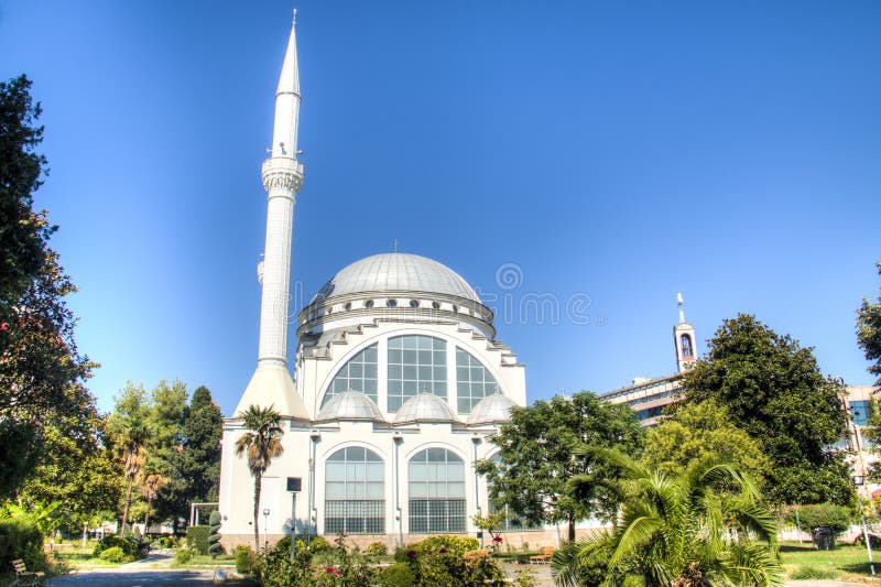 Main Mosque in Shkoder, Albania Stock Photo - Image of dome, mosque ...