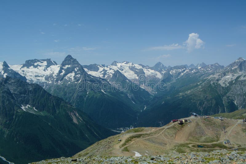 The Main Mountain Ridge of the Caucasus Stock Photo - Image of views ...