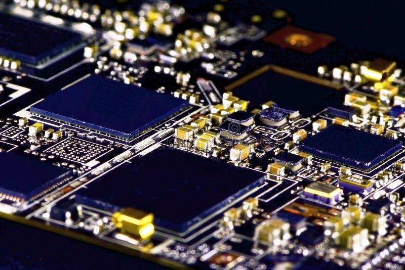 The Main Mounting Mother Board of the Tablet Stock Image - Image of ...