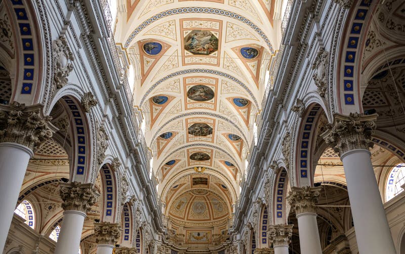 Main Nave of Saint Peter stock photo. Image of beauty - 263848272