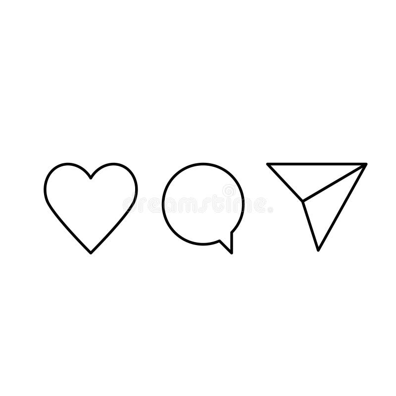 Main Outline or Linear Icon Set Stock Vector - Illustration of internet ...