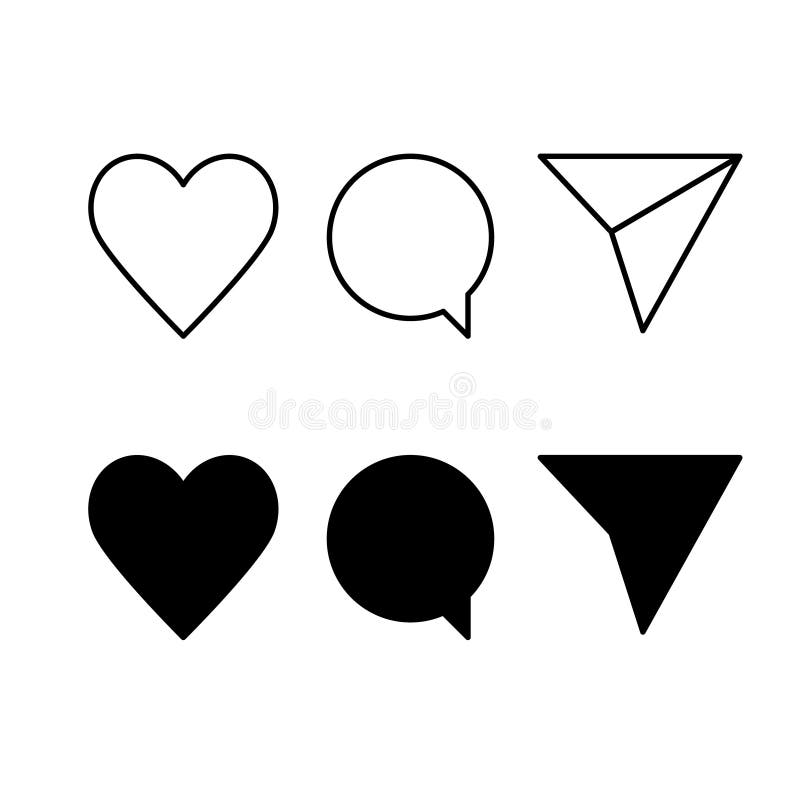 Main Outline or Linear Icon Set. Vector Stock Vector - Illustration of ...