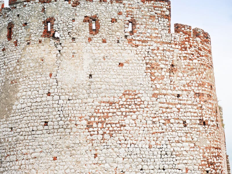 Main Palace Wall Built from White Limestone and Red Bricks Stock Image ...