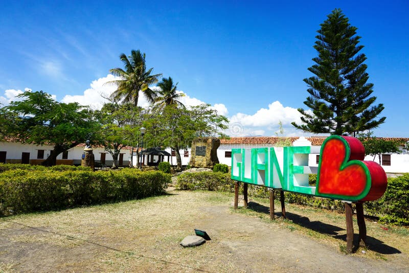 Main Park in Guane, Santander, Colombia Stock Image - Image of ...
