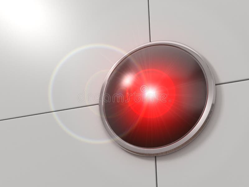 Main Pc Servers Eye on the Wall. 3d Illustration Stock Illustration ...