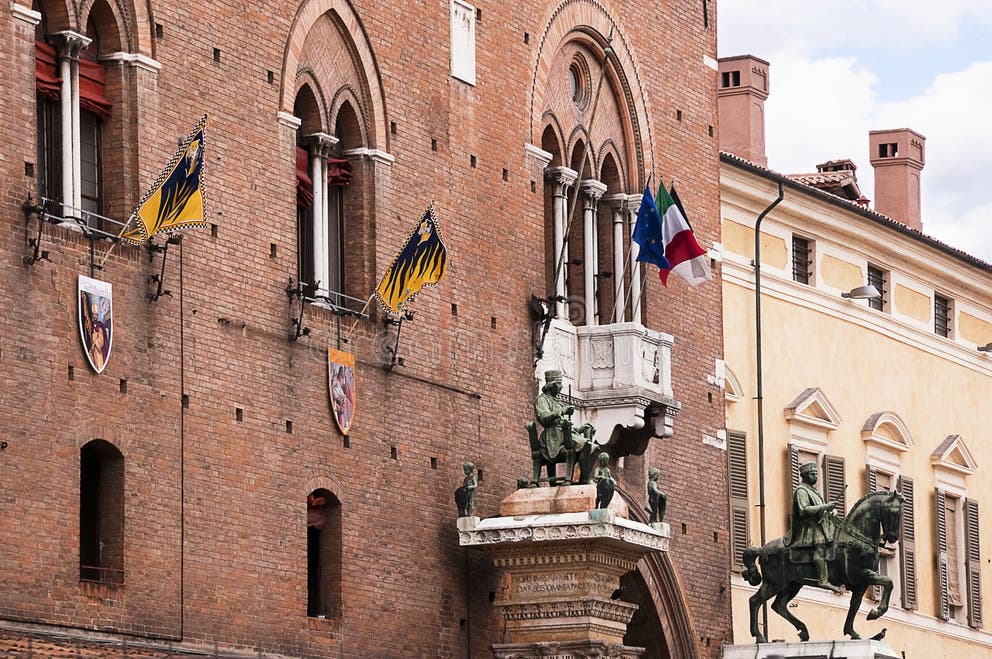 The Main Piazza of Ferrara Italy Stock Image - Image of church, marfisa ...