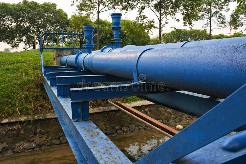 The Main Pipe of the Water Channel that Passes through the Small River ...