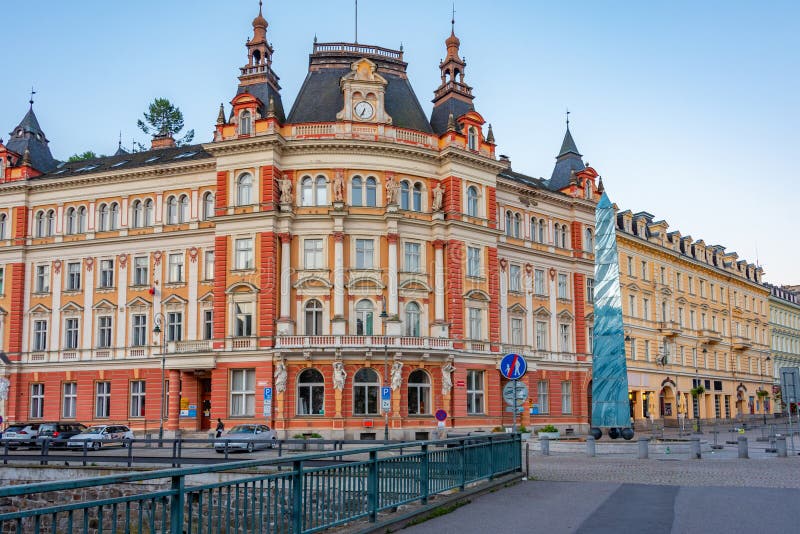 Main Post Office in Karlovy Vary, Czech Republic Stock Photo - Image of ...