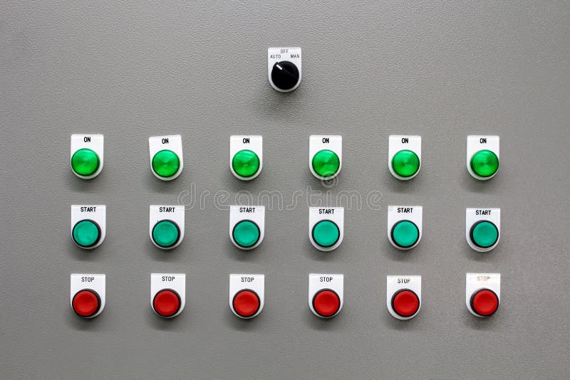 The Main Power and Control Switch System. Stock Image - Image of ...