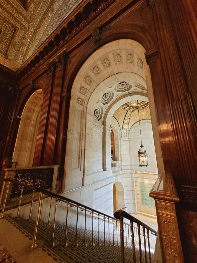 Main Public Library, New York Editorial Photography - Image of arch ...