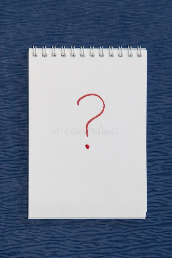 The Main Question is a Question Mark on a Blank Sheet Stock Image ...