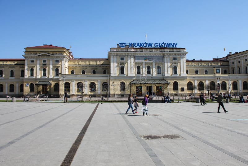 Main Railway Station in Krakow, Poland Editorial Image - Image of ...