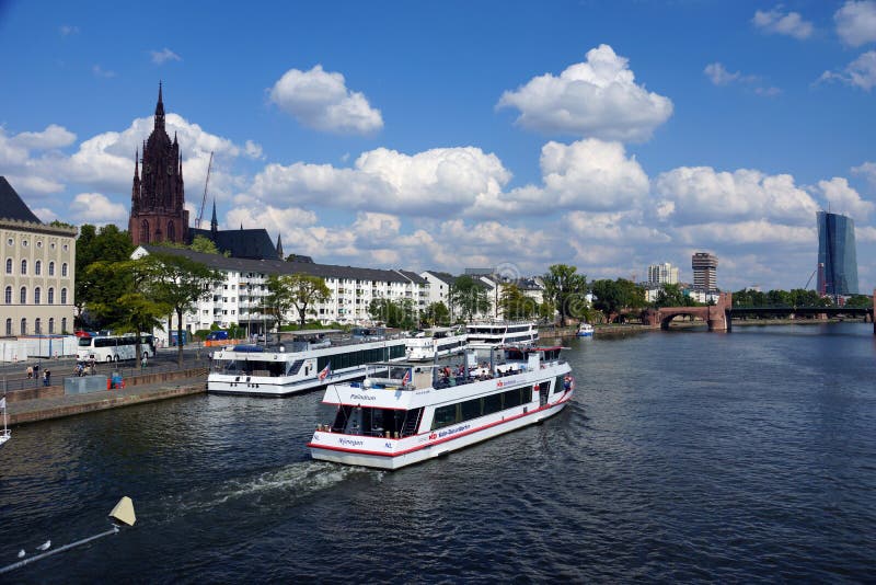 Main River, Frankfurt, Germany Editorial Stock Photo - Image of rhine ...