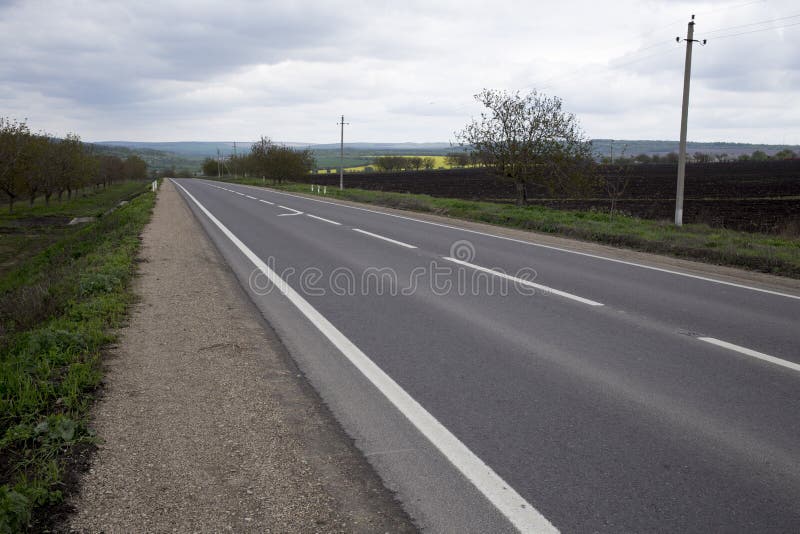 Main road. stock photo. Image of parting, road, cloud - 70875200