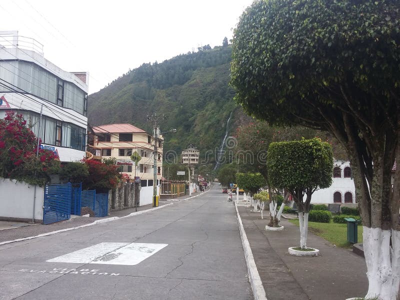 The Main Road Which Runs through the Small Town. Stone Road through the ...