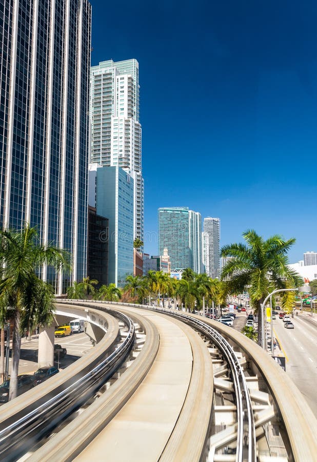 Main Roads of Miami, Florida Stock Photo - Image of bridge, downtown ...