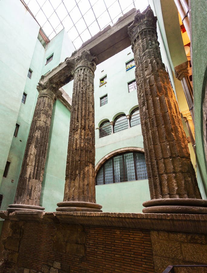 The Main Roman Temple in Barcelona Dedicated To Caesar Augustus ...