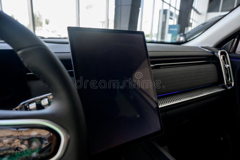 Main Screen in Modern Car Dashboard Stock Photo - Image of mode ...