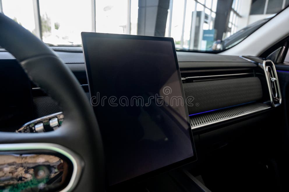 Main Screen in Modern Car Dashboard Stock Photo - Image of mode ...