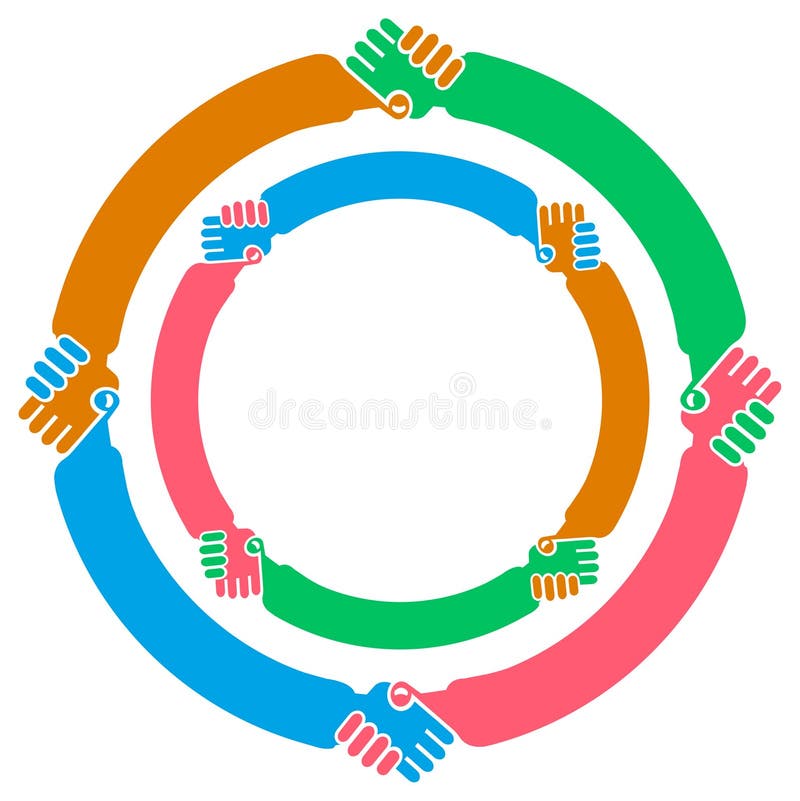 Main secouant en rond illustration de vecteur. Illustration du ...