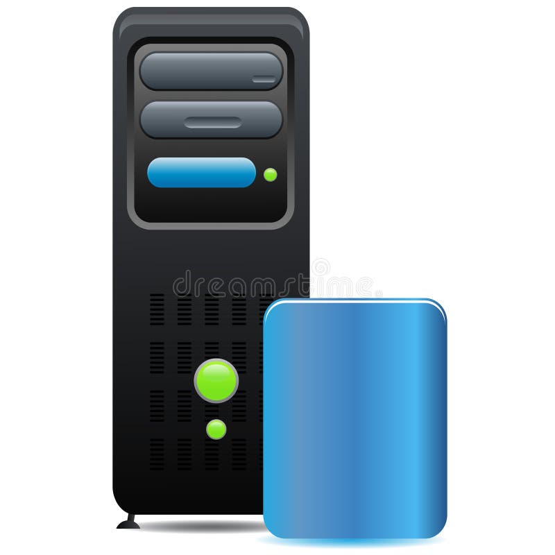 Main server stock vector. Illustration of provider, icon - 12395932