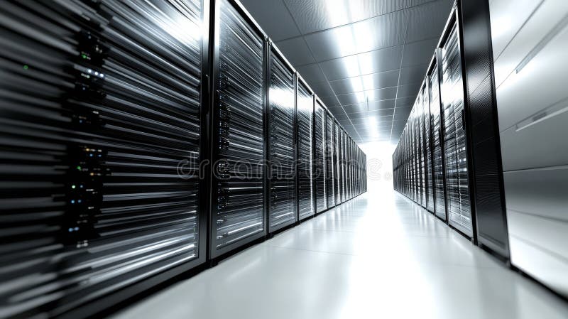 A Main Server Room Equipped with State-of-the-art Data Processing and ...