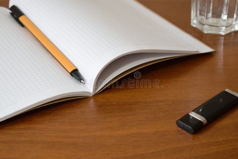 Notebook and Pen for Writing Notes or Education. Stock Photo - Image of ...