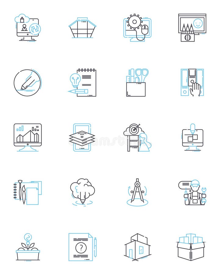 Main Site Linear Icons Set. Innovative, Dynamic, Engaging, User ...