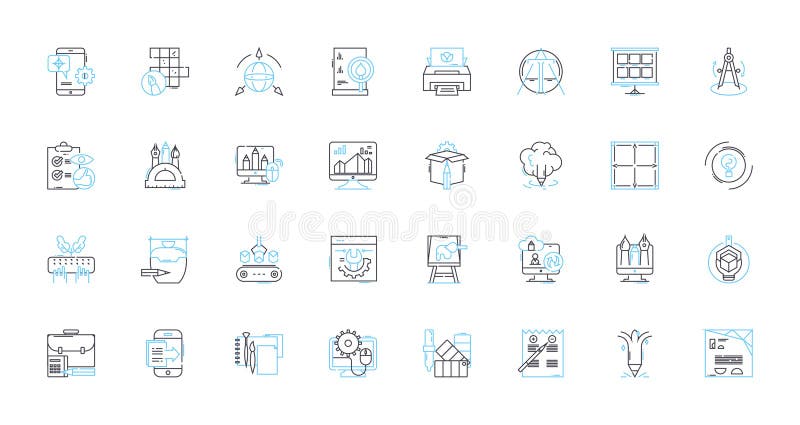 Main Site Linear Icons Set. Innovative, Dynamic, Engaging, User ...