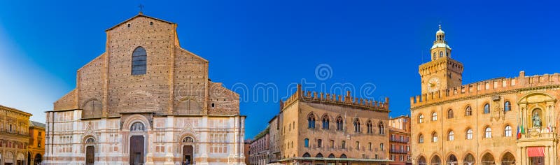 Main Square in Bologna, Italy Stock Photo - Image of travel, buildings ...