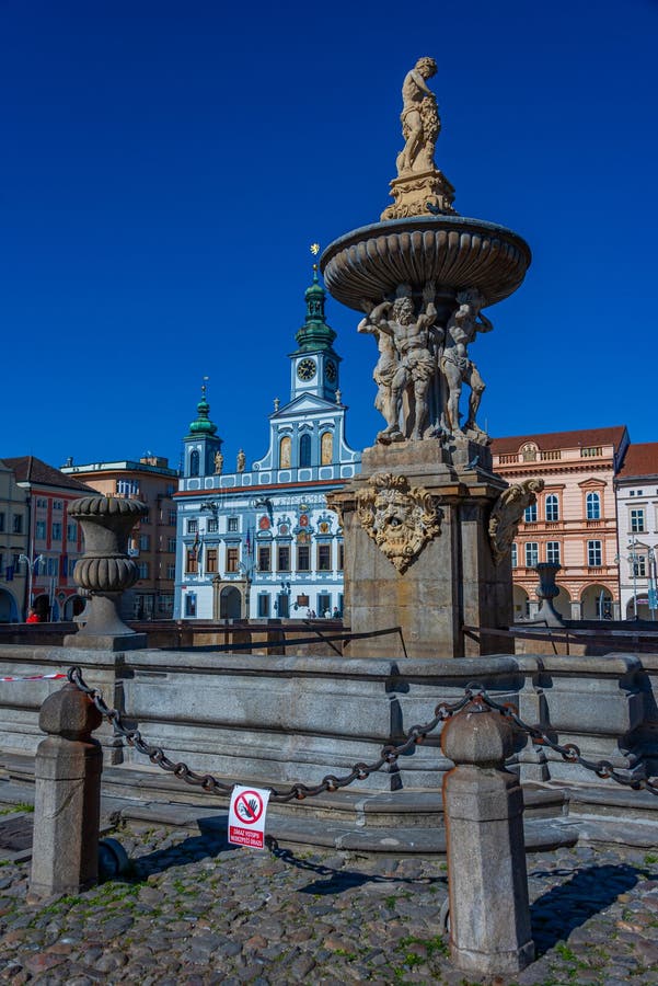 The Main Square in Ceske Budejovice, Czech Republic Editorial Image ...